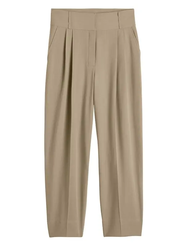 TOTEME Pleated Viscose-wool Trousers - Beige