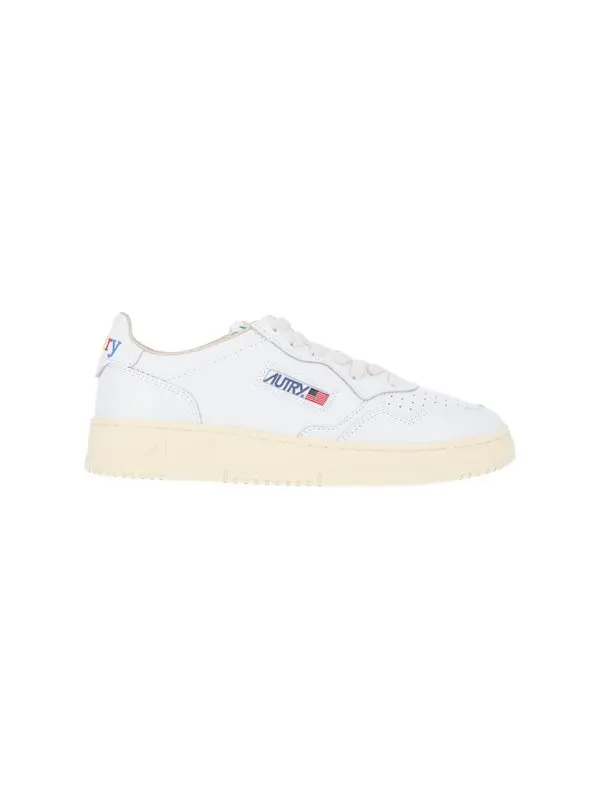AUTRY Leather Lace-up Sneakers With Rubber Outsole - White