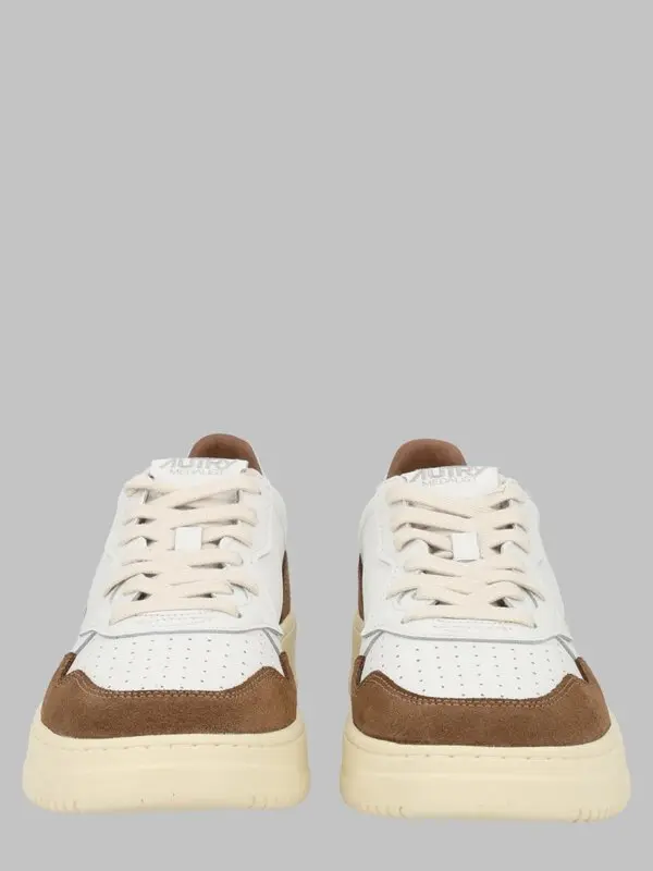 AUTRY Leather And Suede Lace-up Sneakers - Multicolour