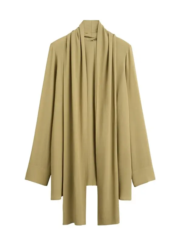 TOTEME Viscose Shirt With Neck Scarf Detail - Beige