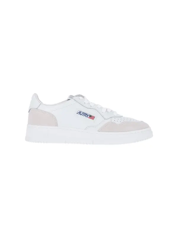 AUTRY Leather & Suede Low-top Sneakers - White