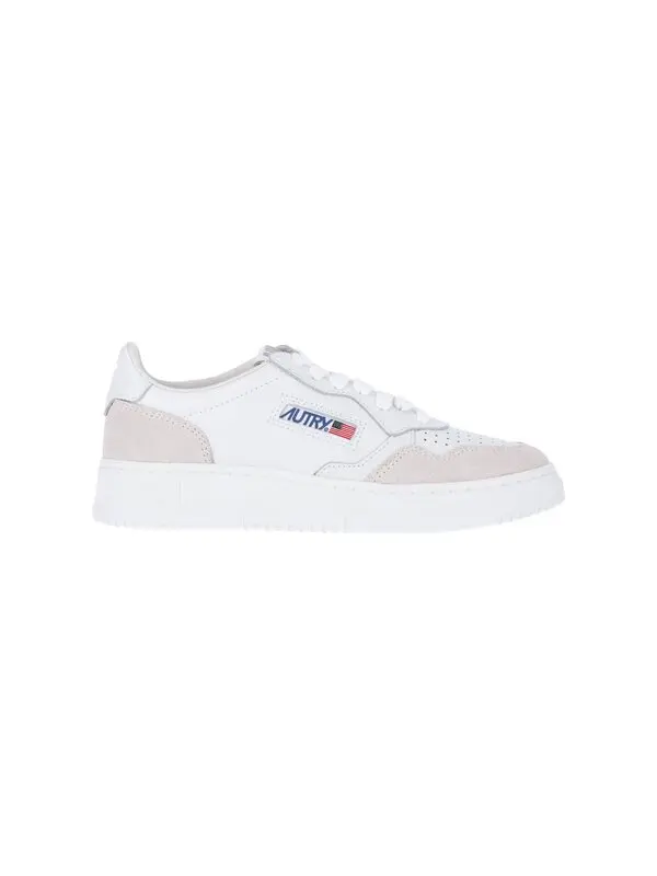 AUTRY Leather & Suede Low-top Sneakers - White