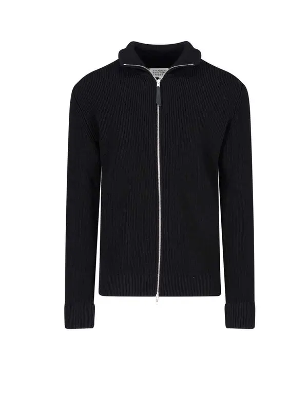MAISON MARGIELA Ribbed Zip Front Cardigan