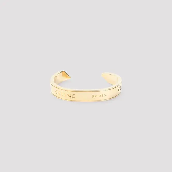 Celine Brass Cuff Bracelet With Polished Finish - Metallic