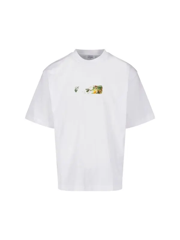 Off-White Graphic Cotton T-shirt - White