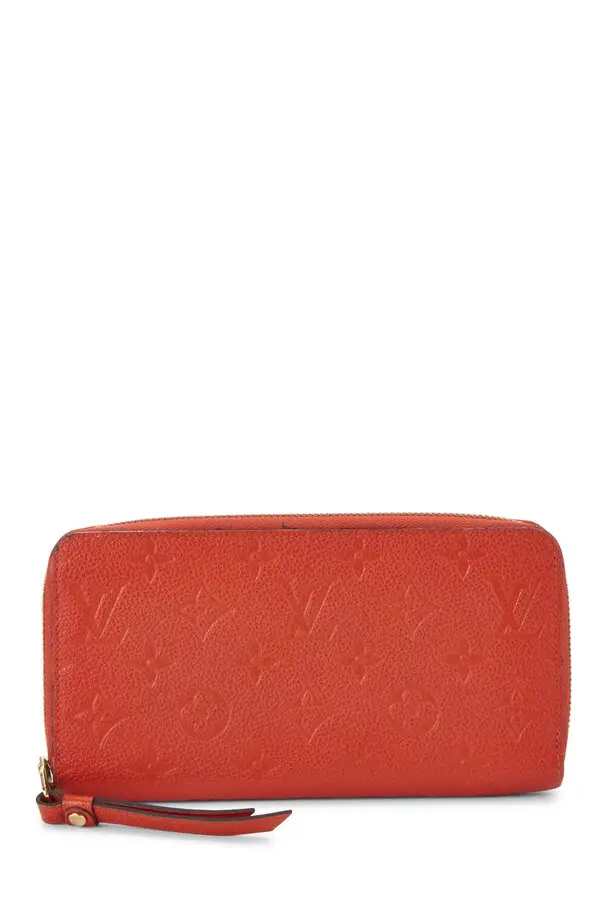 LOUIS VUITTON Monogram Empreinte Zippy Wallet - Orange