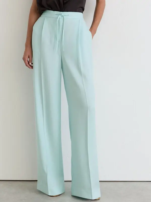 REISS Esther Wide-leg Drawstring Trousers