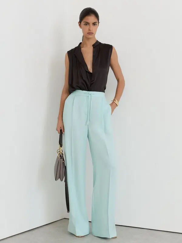 REISS Esther Wide-leg Drawstring Trousers
