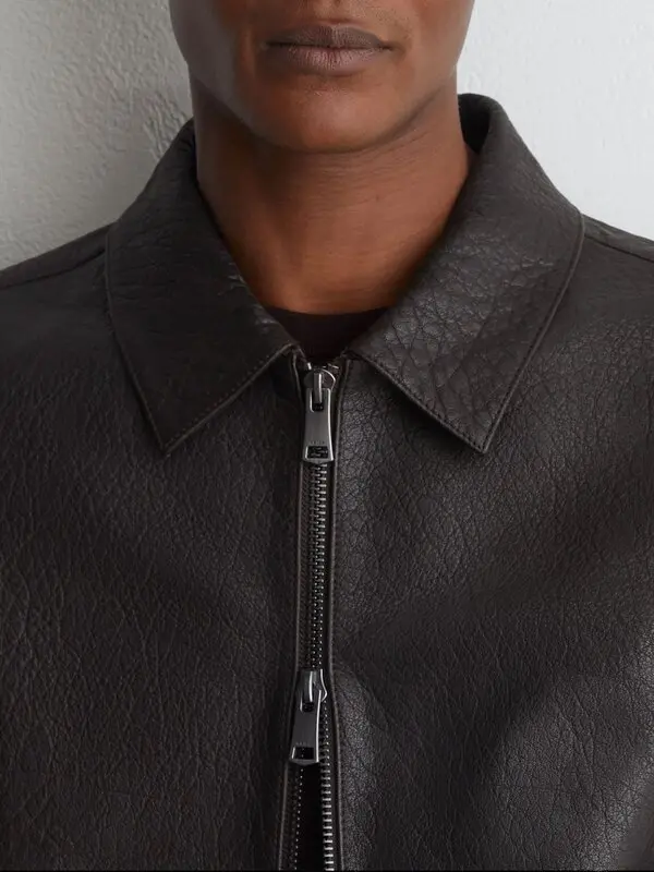 REISS Ortega Jacket - Dark Brown