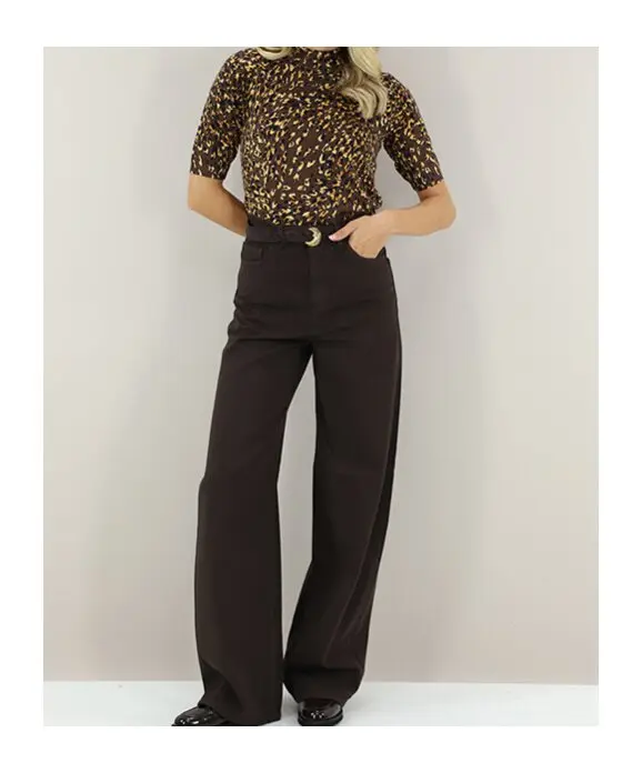 TWINSET Printed Knit Top With Round Neck And Short Sleeves