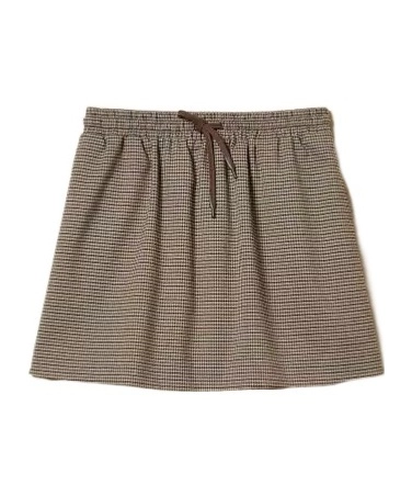 TWINSET Houndstooth Pleated Mini Skirt
