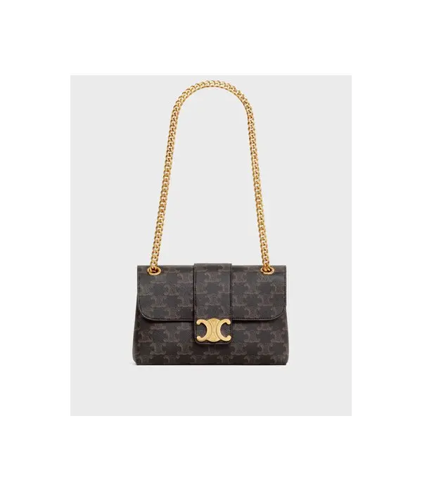 Celine Teen Victoire Bag In Triomphe Canvas