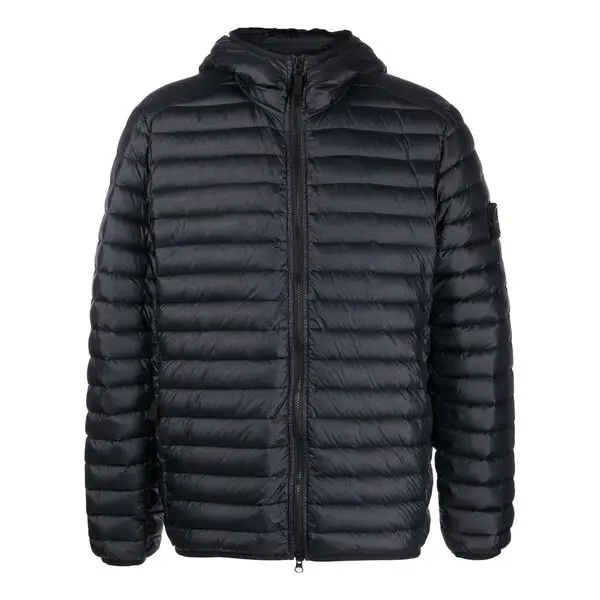 Stone Island Hooded Down Jacket - Black