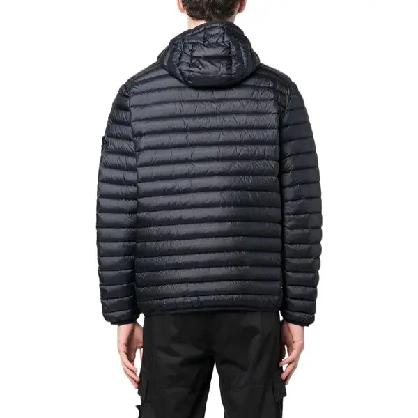 Stone Island Hooded Down Jacket - Black
