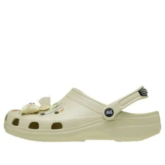 CROCS Classic Clog With Graphic Print - Bone/beige