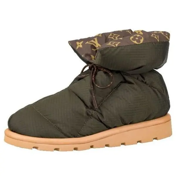 LOUIS VUITTON Pillow Comfort Ankle Boots - Green/white/brown