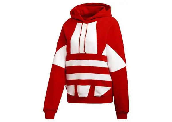 Adidas Big Trifoil Pullover Hoodie - Red/white