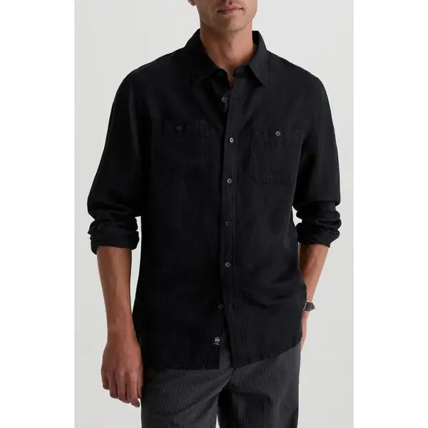Ag Mason Long Sleeve Linen Blend Work Shirt