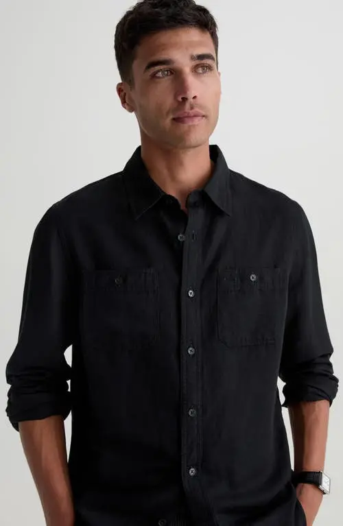Ag Mason Long Sleeve Linen Blend Work Shirt
