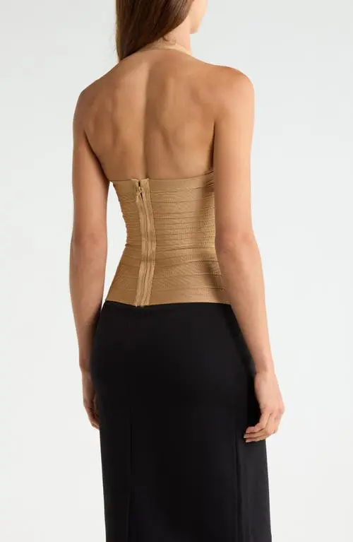 House Of Cb The Silhouette Shimmer Halter Top