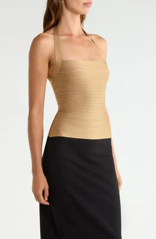 House Of Cb The Silhouette Shimmer Halter Top