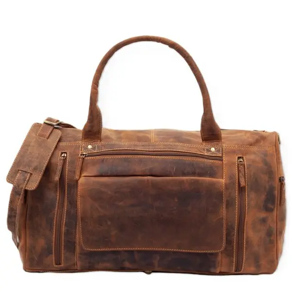 LLOYD BAKER Denzel Distressed Leather Weekender Bag
