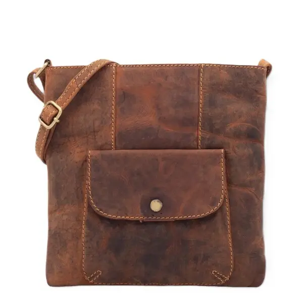 LLOYD BAKER Bhind Distressed Leather Crossbody Bag