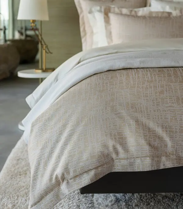 CELSO DE LEMOS Egyptian Cotton-silk Partition King Duvet Cover