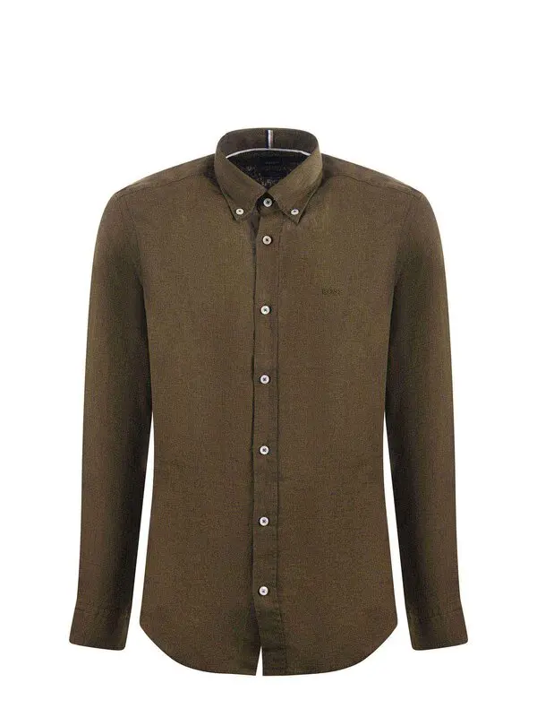 Hugo Boss Button-up Curved Hem Shirt