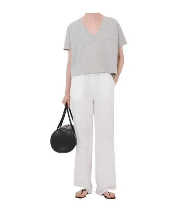 Loulou De Saison V-neck Cropped T-shirt