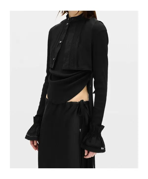 ANN DEMEULEMEESTER Suna Ruffled Cuff Top