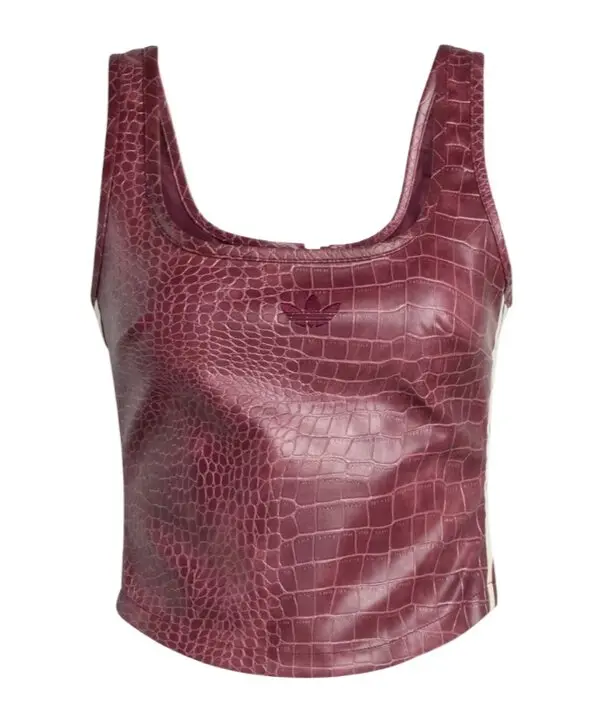 ADIDAS ORIGINALS Embossed Crocodile-effect Top