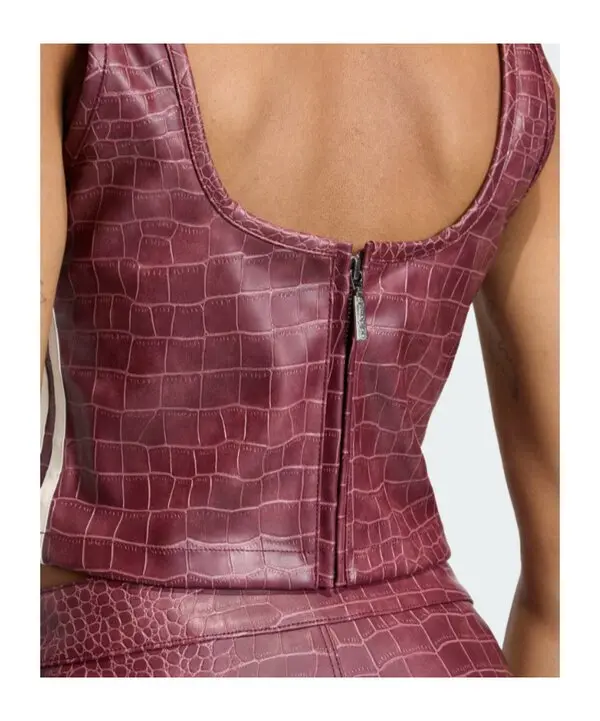 ADIDAS ORIGINALS Embossed Crocodile-effect Top