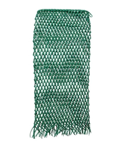 THE FRANKIE SHOP Nelaya Macramé Leather Midi Skirt - Green
