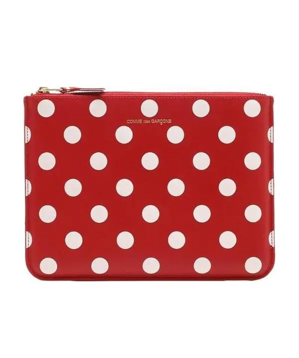 Comme Des Garçons Wave Spot Pattern Handbag - Red