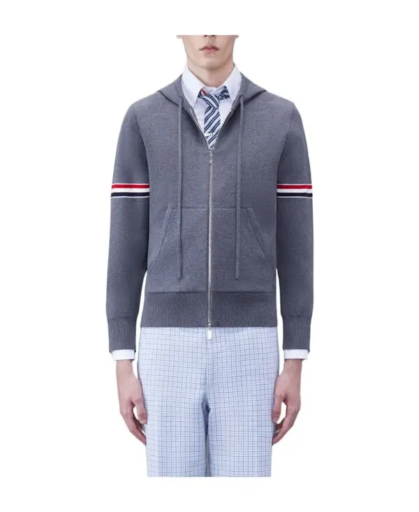 Thom Browne Striped Zip-up Hoodie