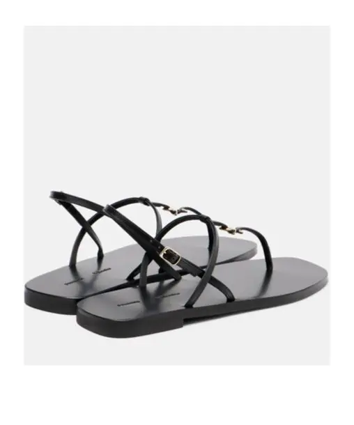 Proenza Schouler Monogram Leather Thong Sandals