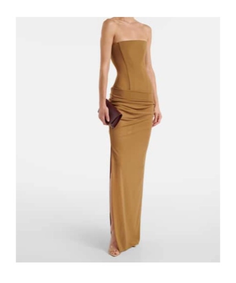 Alex Perry Sheer Strapless Corset Dress