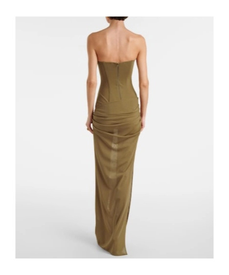 Alex Perry Sheer Strapless Corset Dress