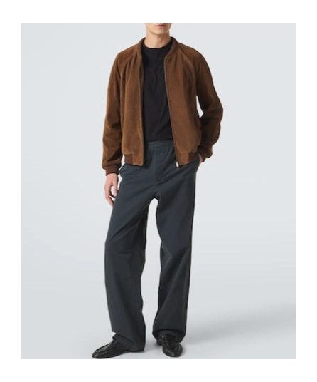 THE ROW Ramiro Suede Bomber Jacket