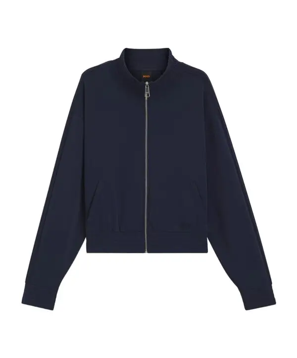 Hugo Boss Relaxed-fit Sweatshirt With Piping Details
