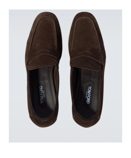 TOM FORD Sean Suede Penny Loafers
