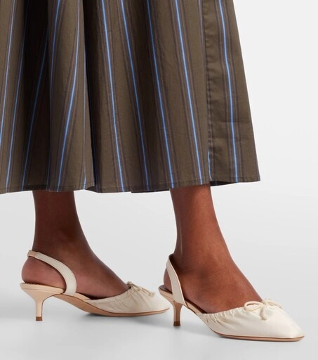 Staud Alba Satin Slingback Pumps