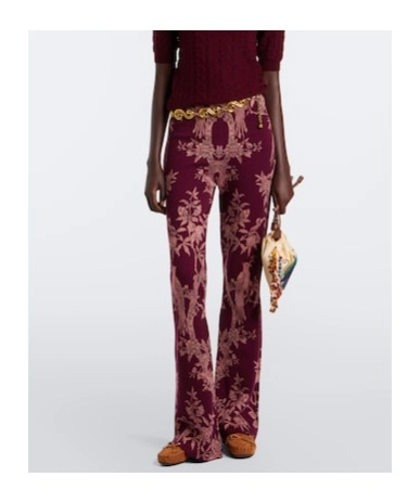 Etro Wool-blend Jacquard Flared Pants