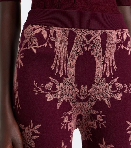 Etro Wool-blend Jacquard Flared Pants
