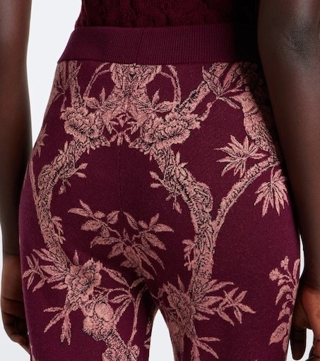 Etro Wool-blend Jacquard Flared Pants