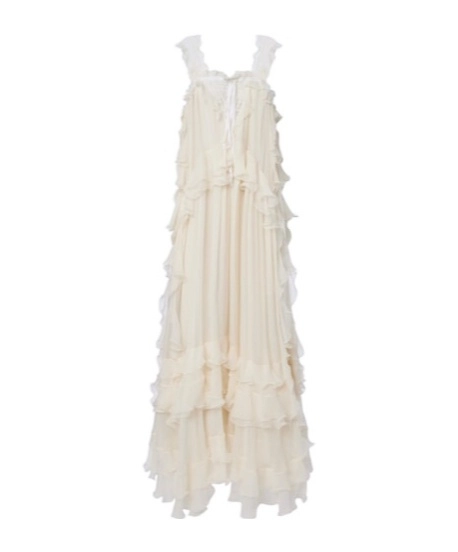 Chloé Ruffled Silk Muslin Maxi Dress