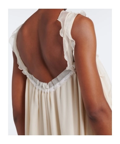 Chloé Ruffled Silk Muslin Maxi Dress