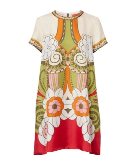 La DoubleJ Mini Swing Printed Silk Minidress