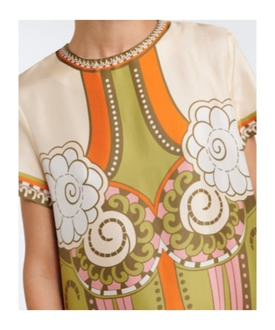 La DoubleJ Mini Swing Printed Silk Minidress